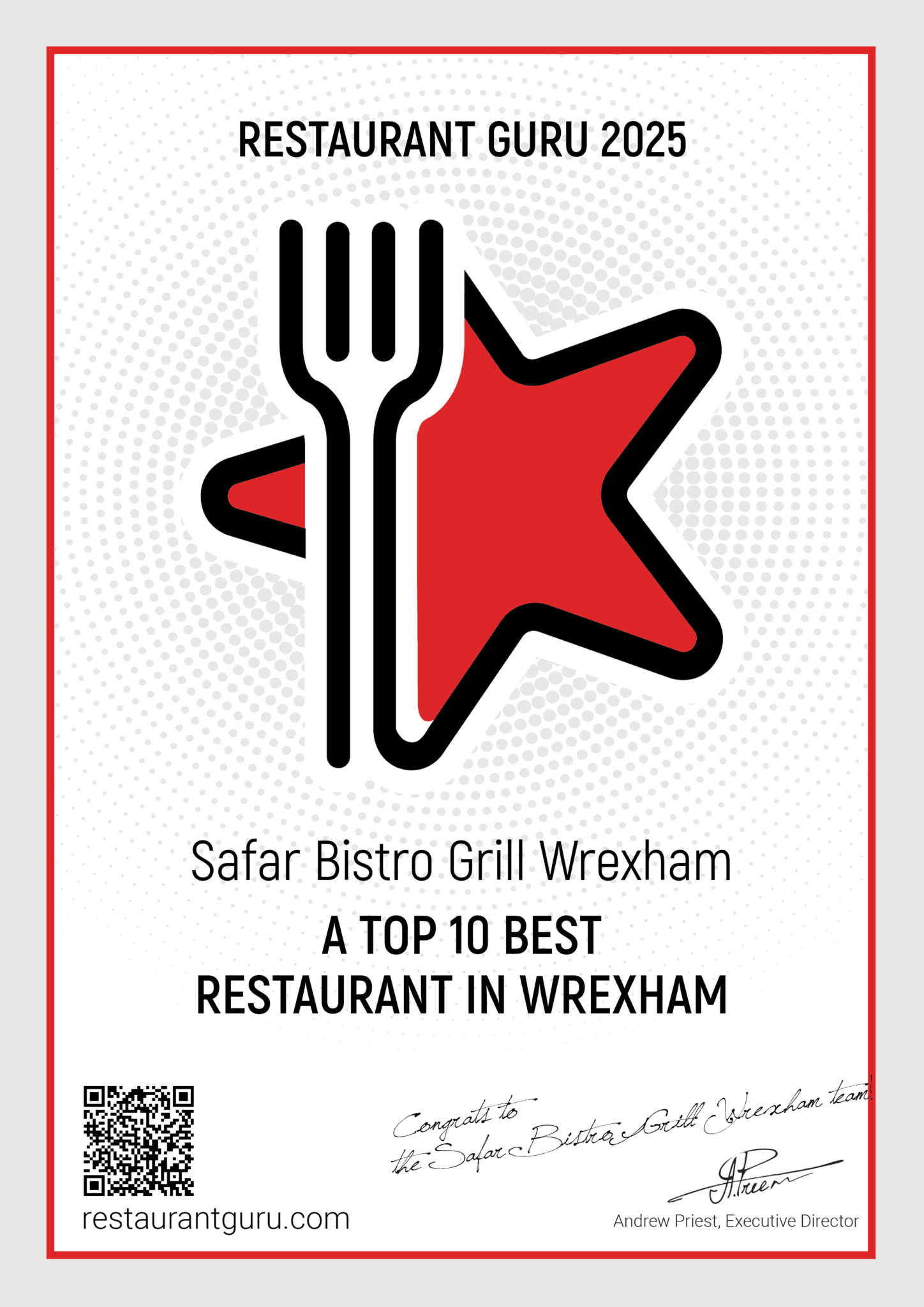 Menu | Safar Bistro Grill